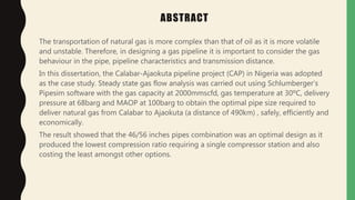 Optimal Design of a natural gas transmission system | PPTX | Physics ...