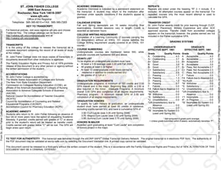St. John Fisher Transcript | PDF