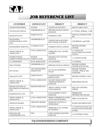 Taj Engineering Profile | PDF | Construction Industry | Industries