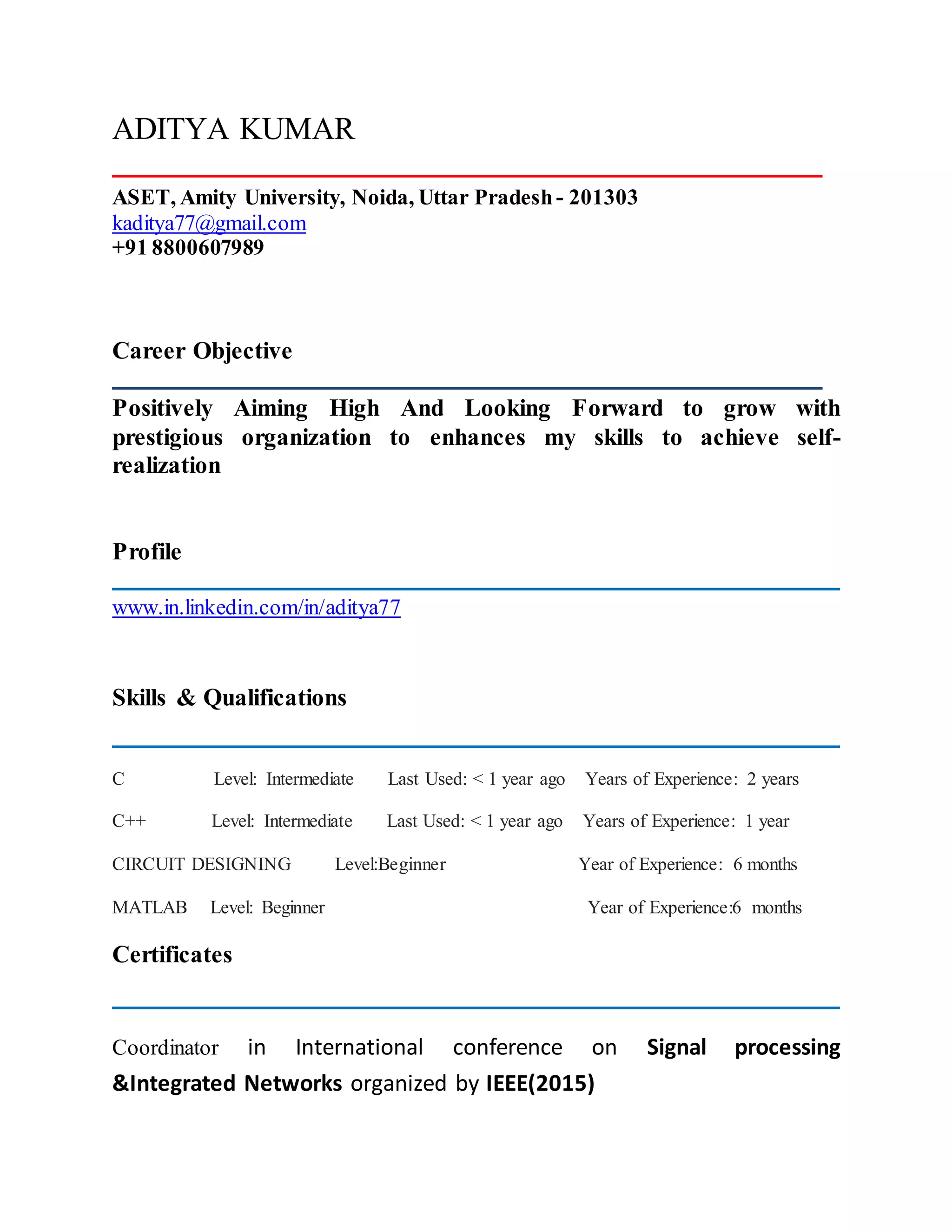 aditya_resume | PDF