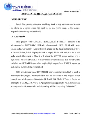 54 a automatic irrigation system | PDF