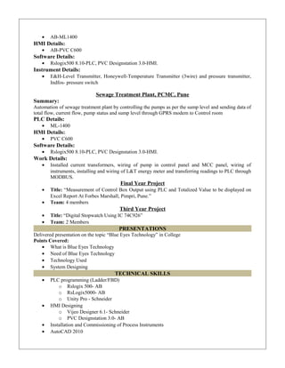 Parth_B.E. instrumentation | DOC | Technology & Computing