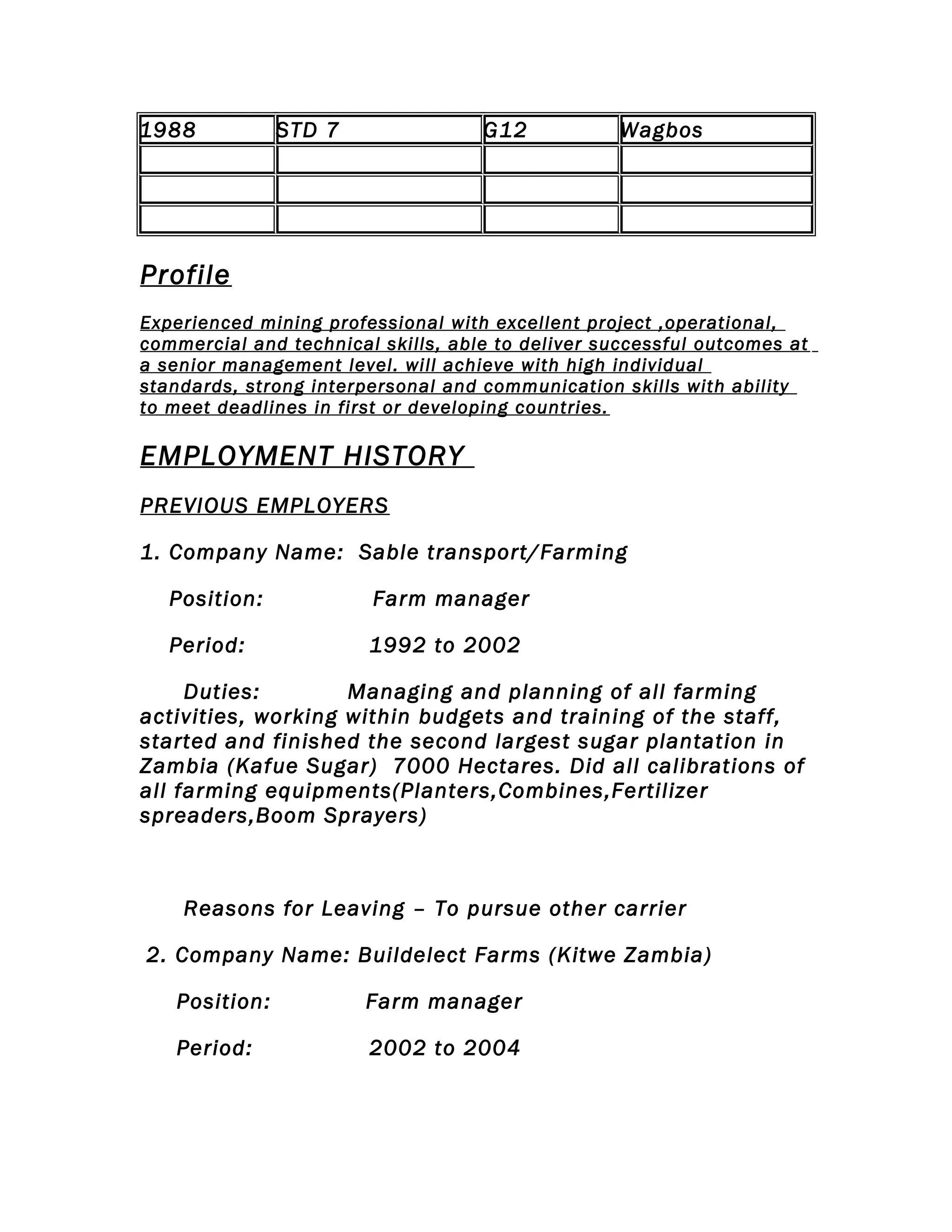 CURRICULUM Mike | DOC