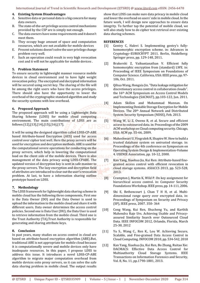 An Efficient And Safe Data Sharing Scheme For Mobile Cloud Computing Pdf
