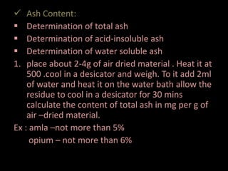 Standardisation of crude drugs | PPTX