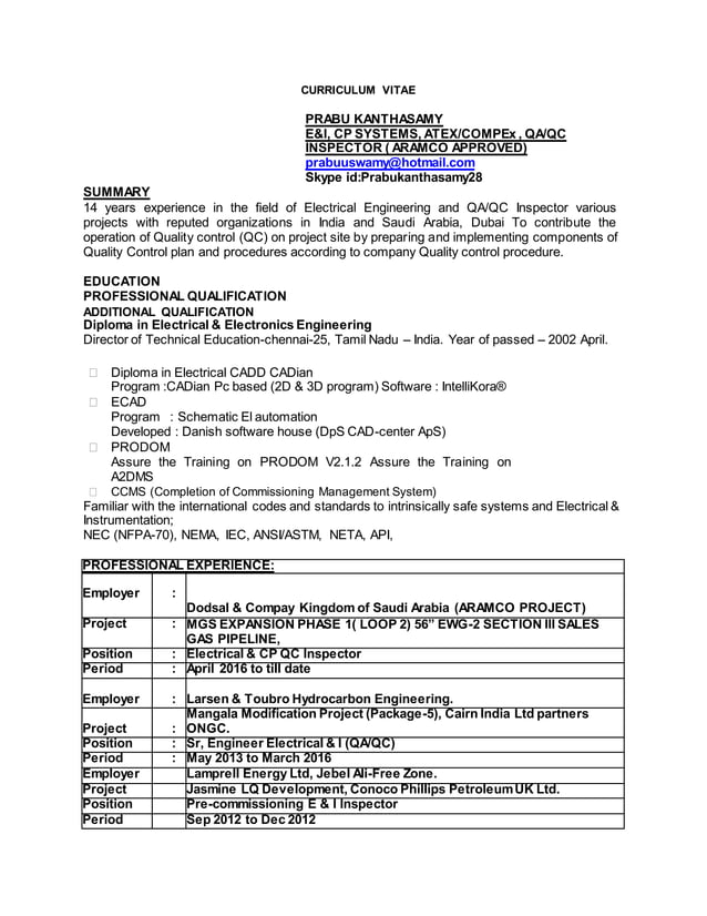 CURRICULUM VITAE doc | DOCX