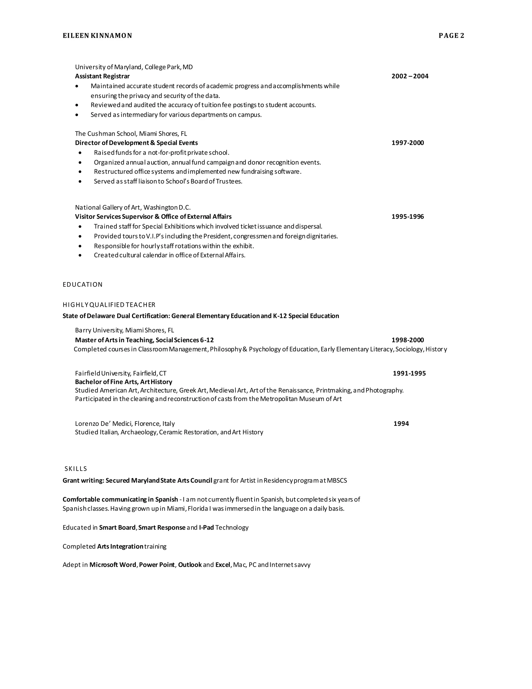 2015 Resume 1 | DOCX | Education