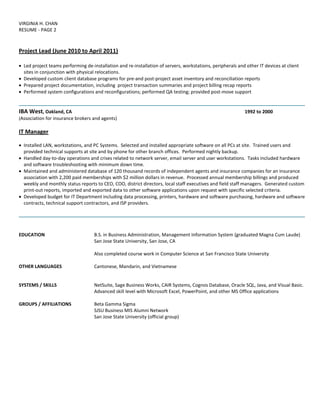 RESUME-VC | PDF
