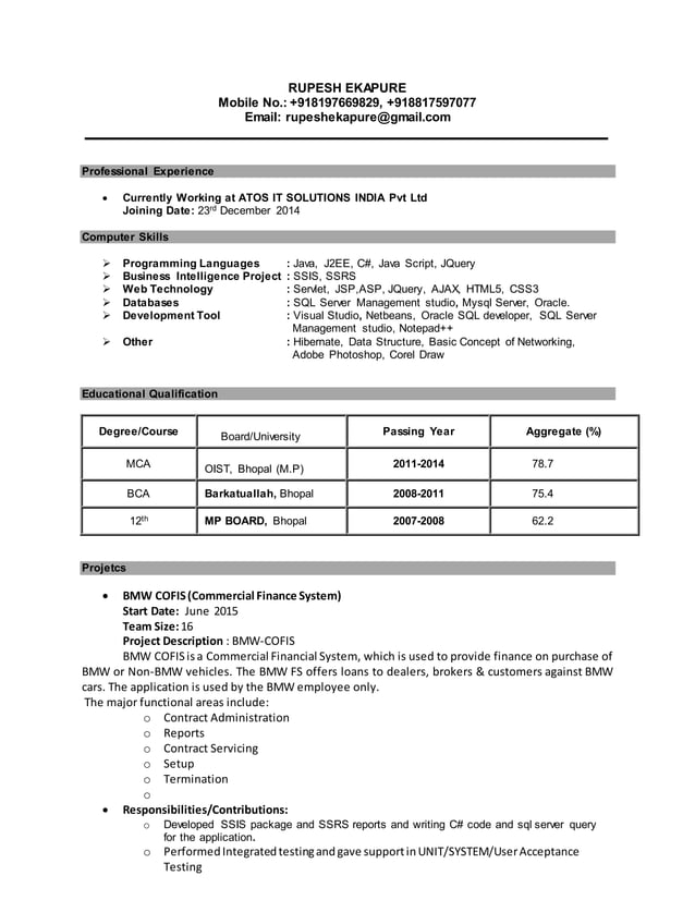 RUPESH EKAPURE RESUME | PDF