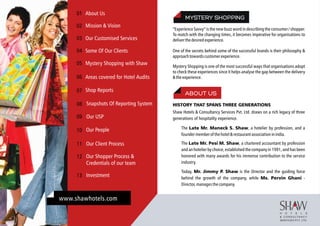 Shaw Company Presentation MS F&B | PDF