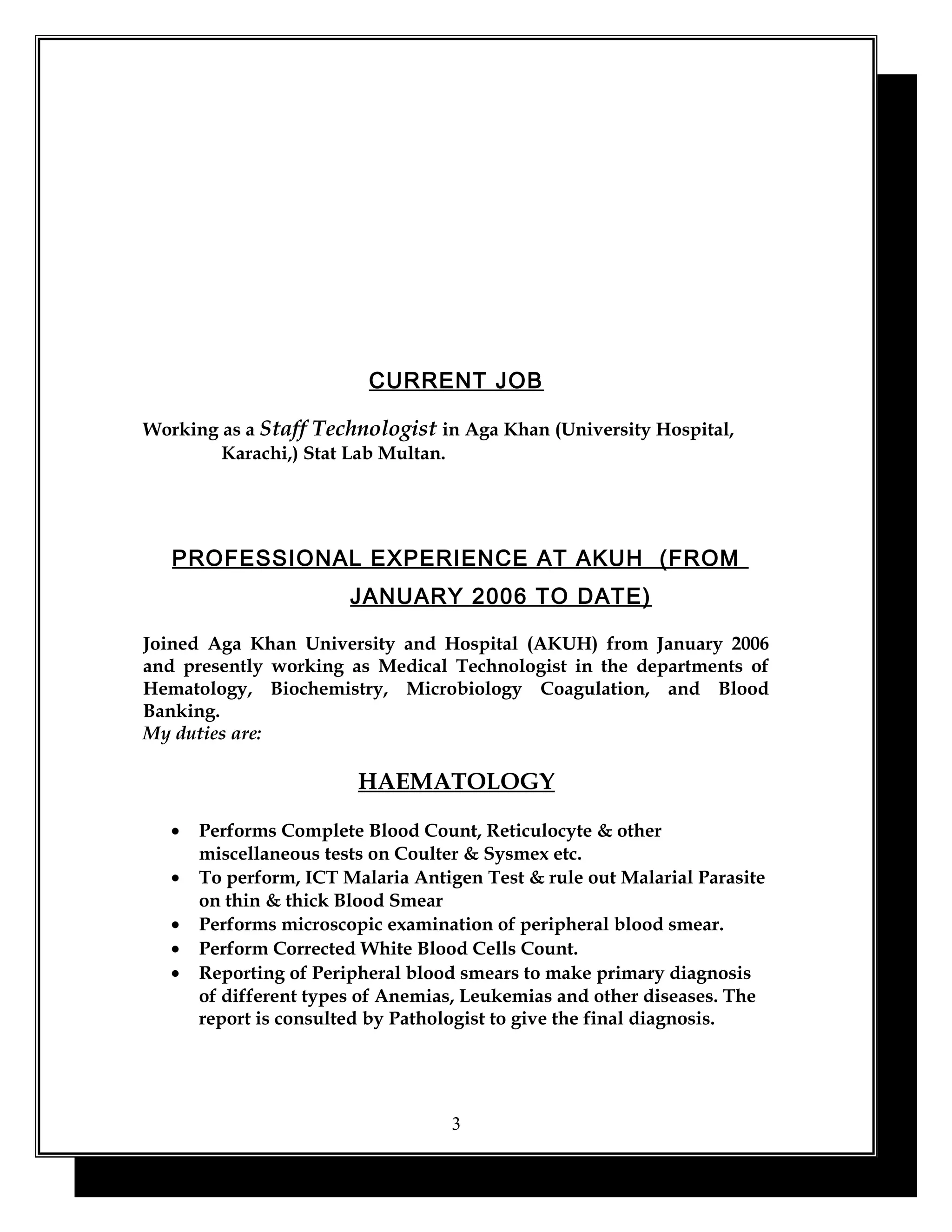 FAZEEL HYDER'S CV | PDF