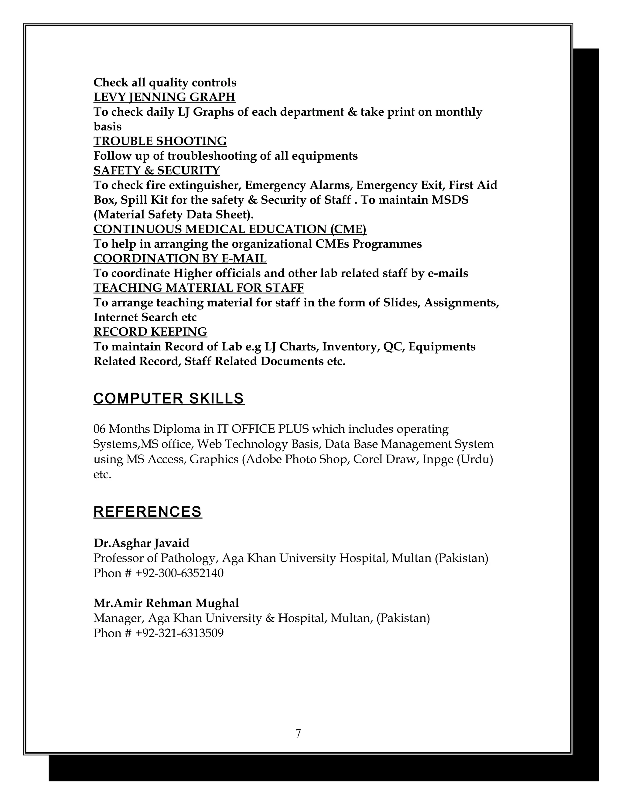 FAZEEL HYDER'S CV | PDF