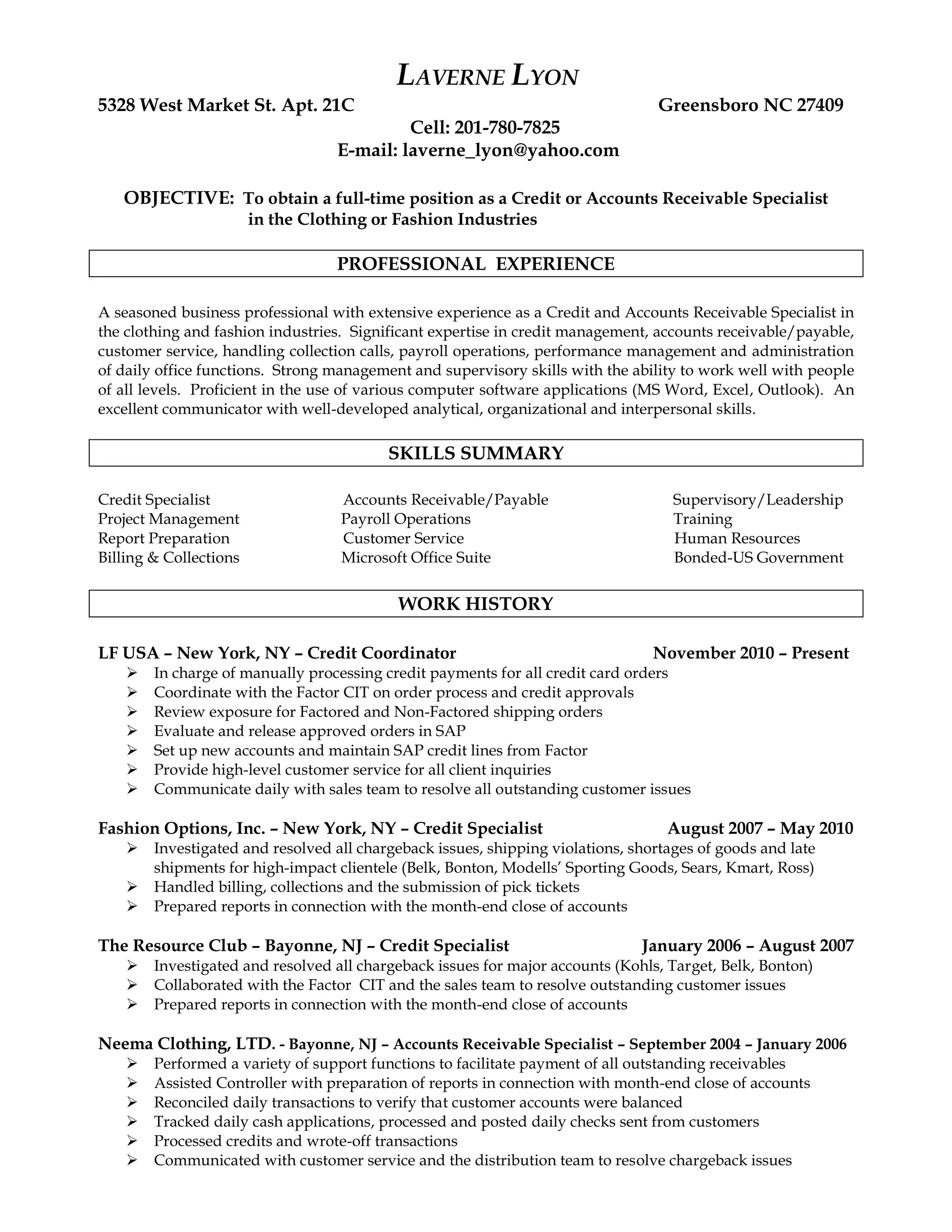 resumelavernelyonrev (2) | PDF