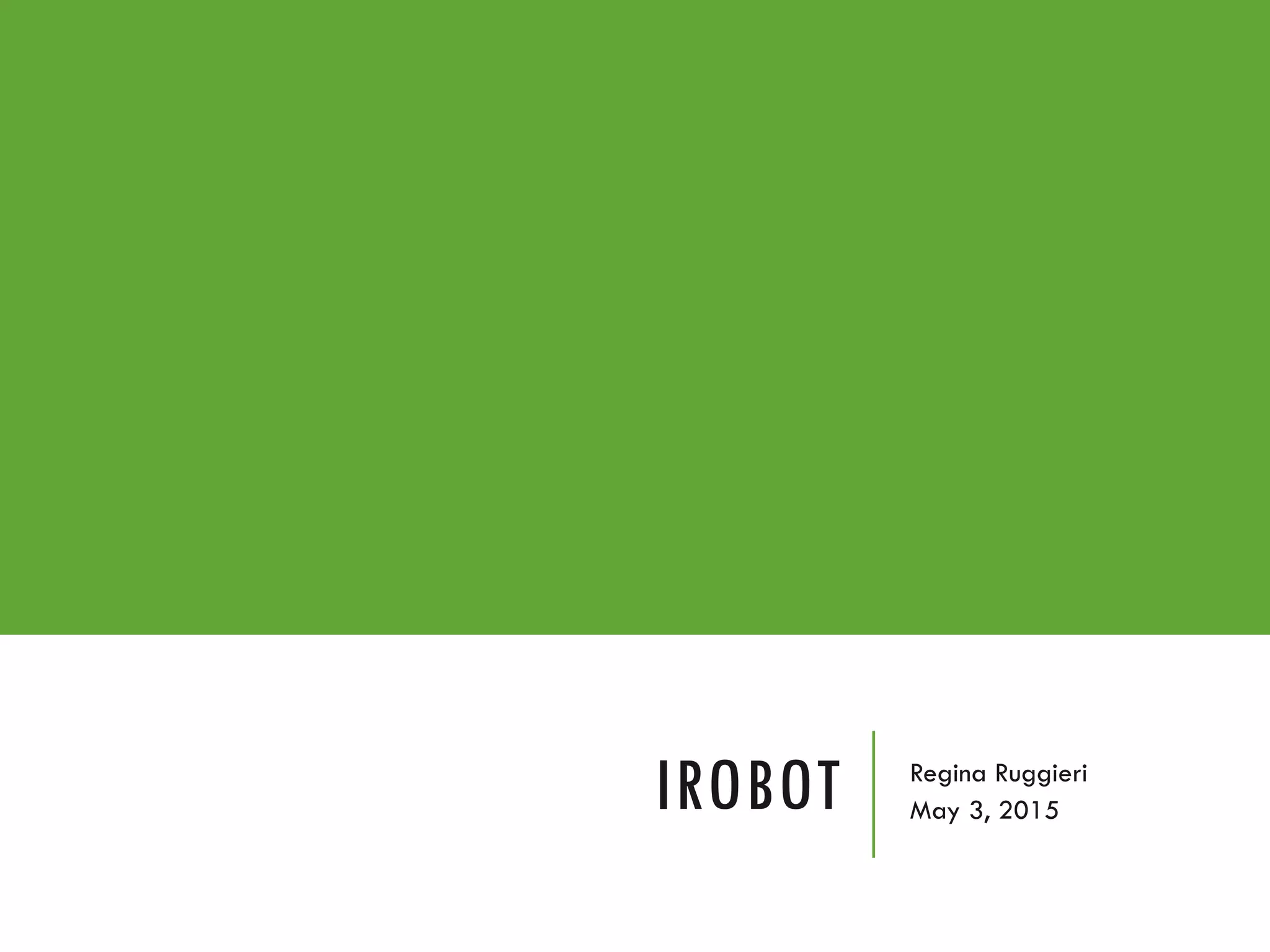 iRobot- FINAL PRESENTATION | PDF