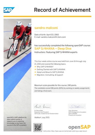 s4h2-RecordOfAchievement | PDF