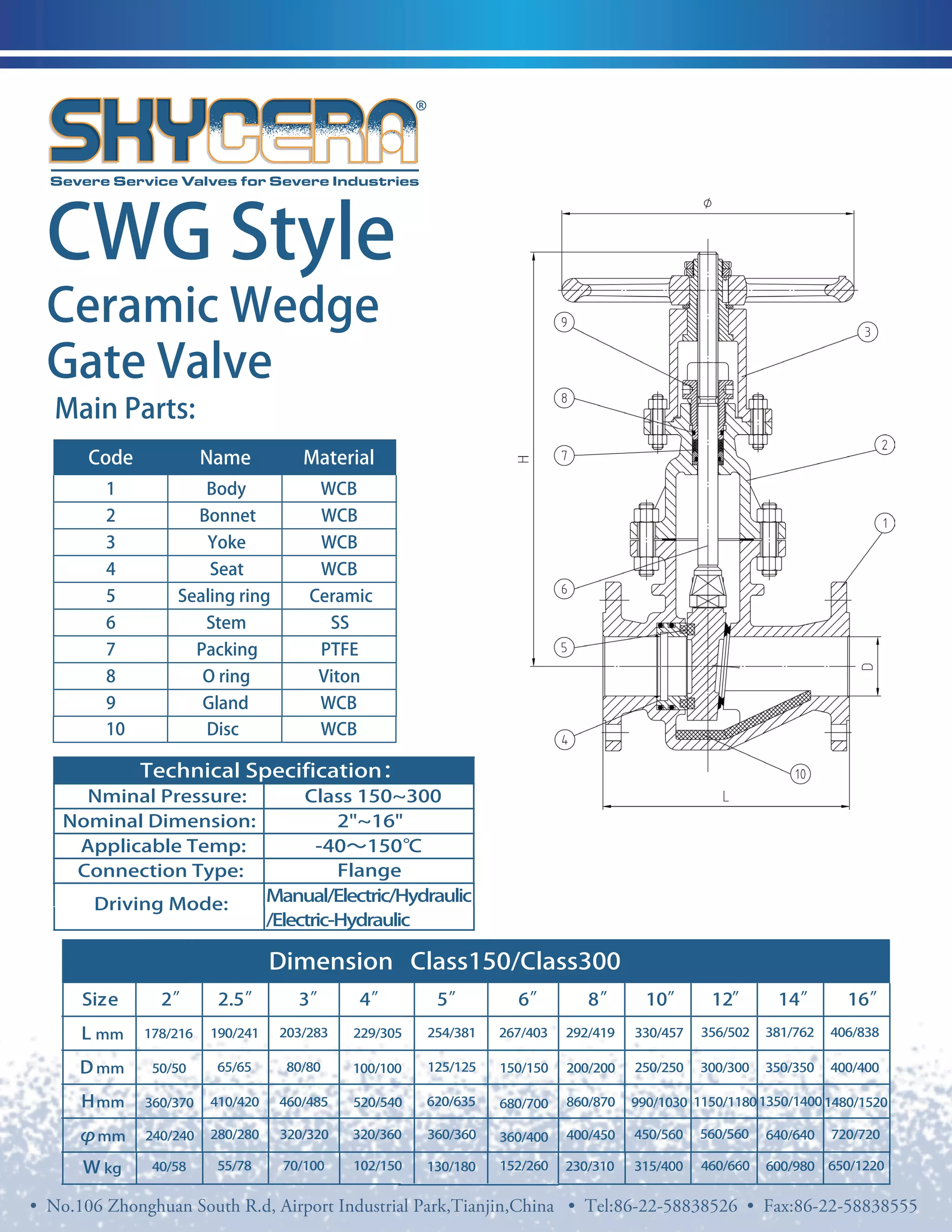CWG - Ceramic Wedge Gate Valve | PDF