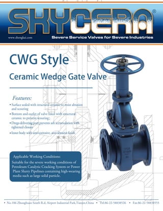CWG - Ceramic Wedge Gate Valve | PDF