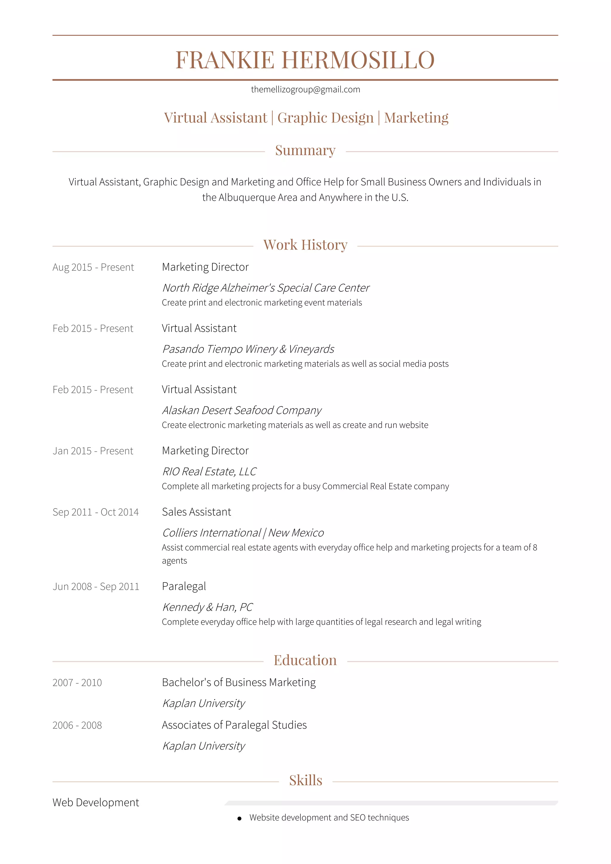 Virtual Assistant CV | PDF