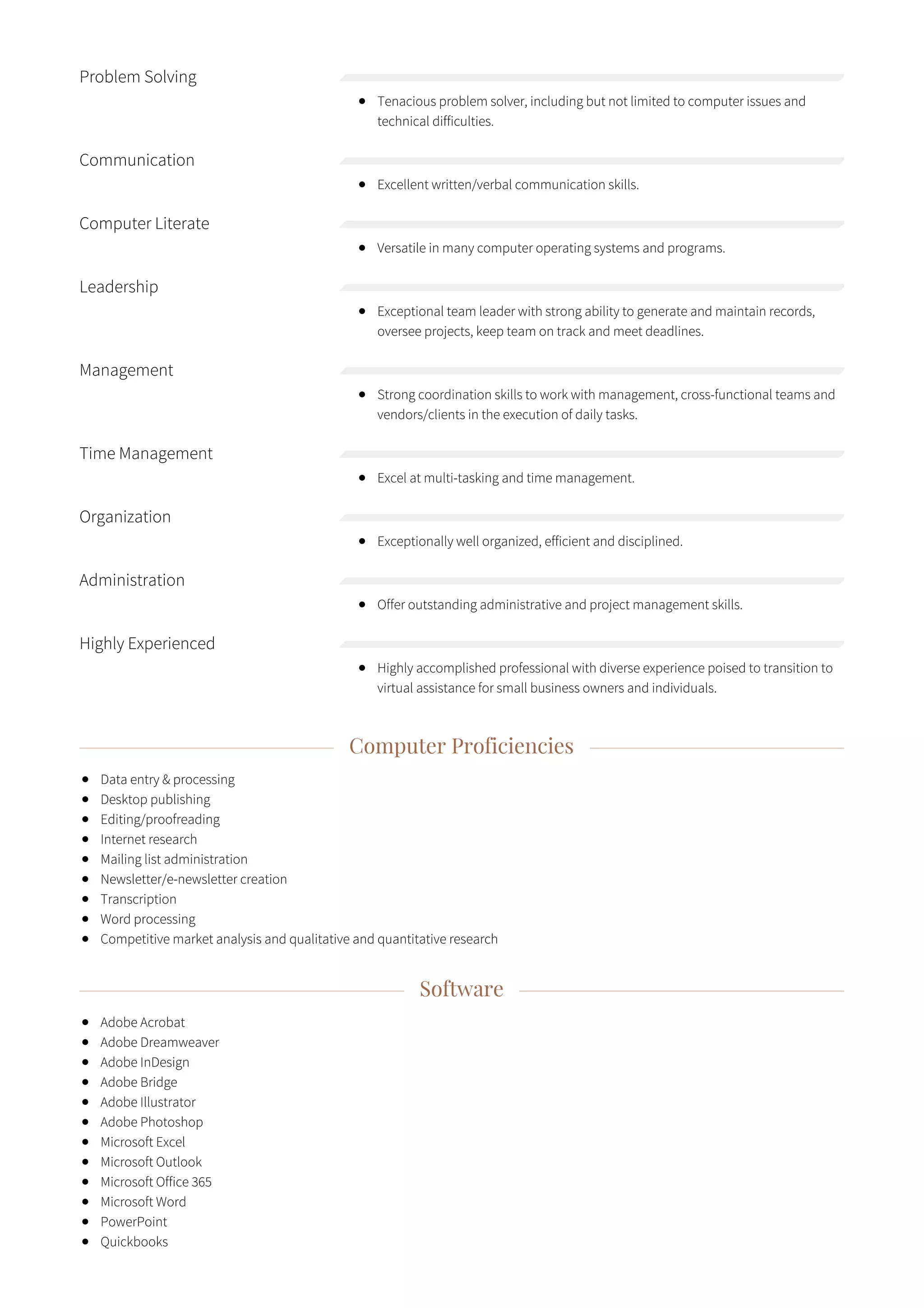 Virtual Assistant Cv Pdf 9984