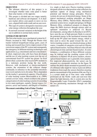 Dual Axis Solar Tracking System with Weather Sensor | PDF