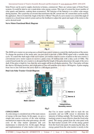 Dual Axis Solar Tracking System with Weather Sensor | PDF