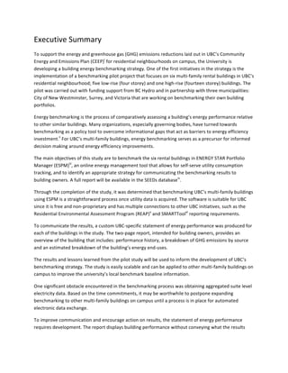 Executive Summary - Building Energy Benchmarking for UBC MURBs | PDF