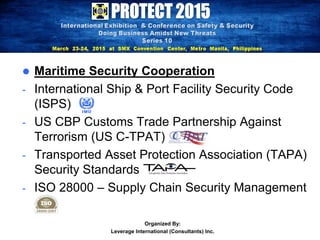 PROTECT_2015_Maritime Threats to Supply Chain | PDF