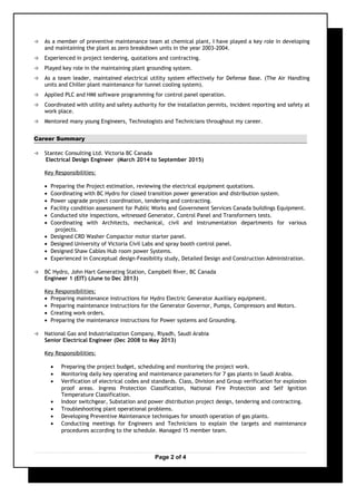 Senior Electrical Engineer resume Jan 2016 | DOC