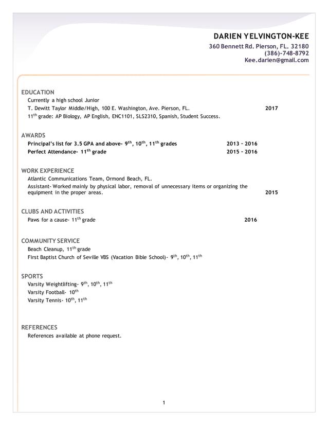 AVID SAMPLE RESUME Darien Yelvington-Kee | DOCX