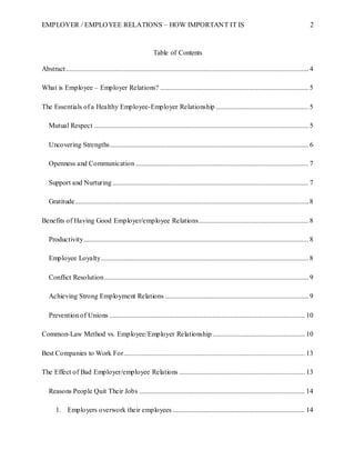 Employee-Employer Relations | DOCX