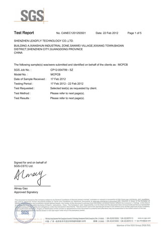 AL SGS Certification.PDF