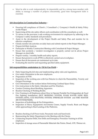 CV, Sajan Samuel Babu. Safety Manager | DOC