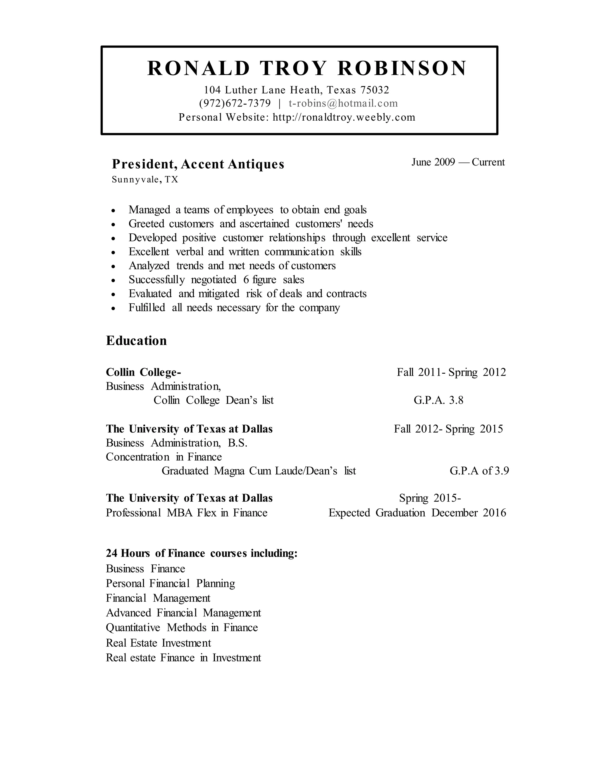 Resume ROnald RObinson | DOCX