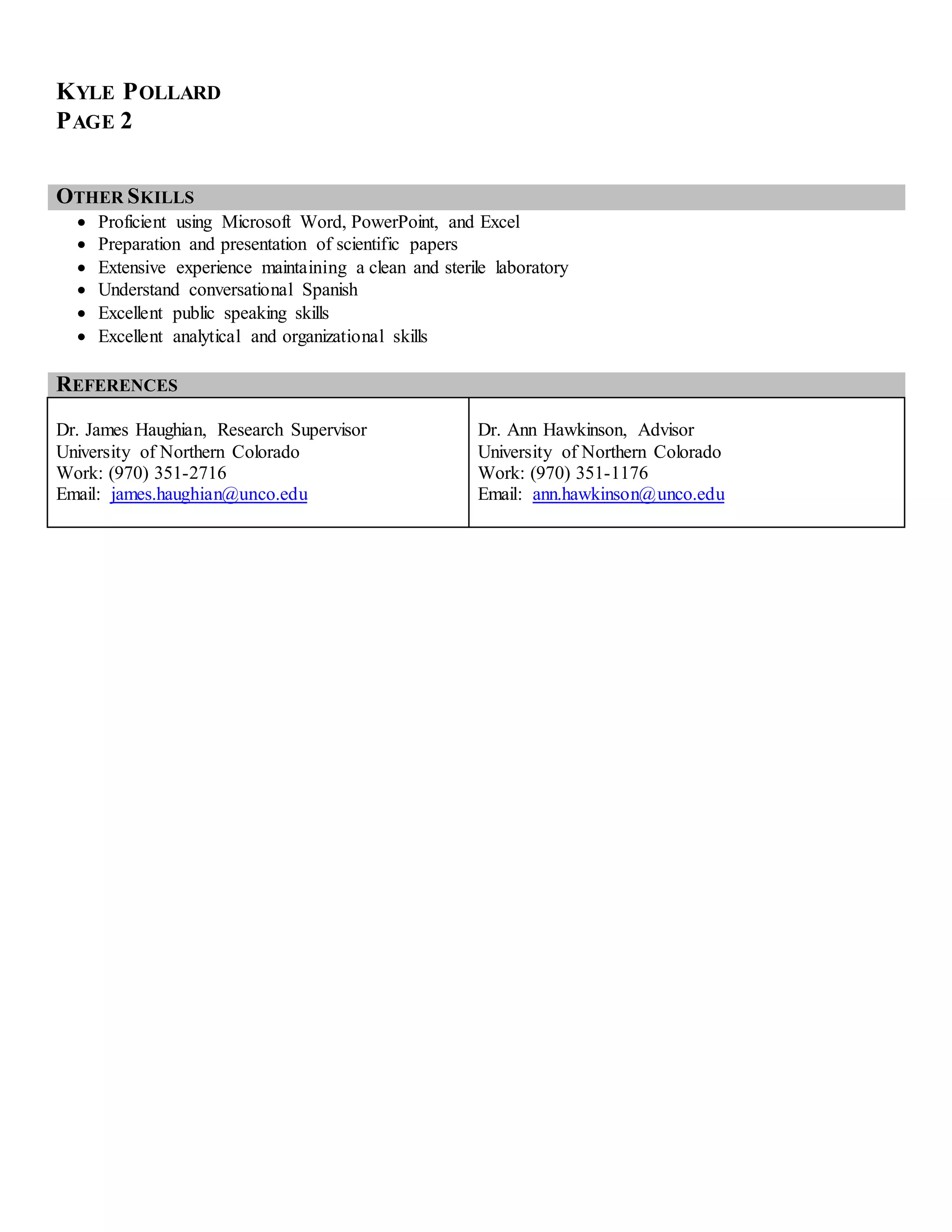 Kyle Pollard Resume | PDF