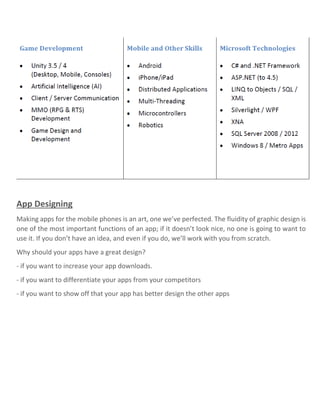 Mobile App-game Profile- personalive | PDF