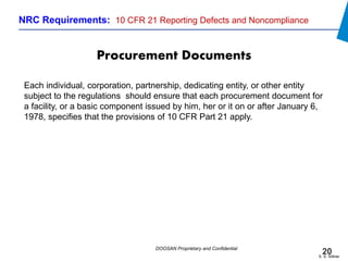 2.3 SITTNER NRC REQUIREMENTS RELATED TO INSPECTION OF COMMERCIAL GRADE ...