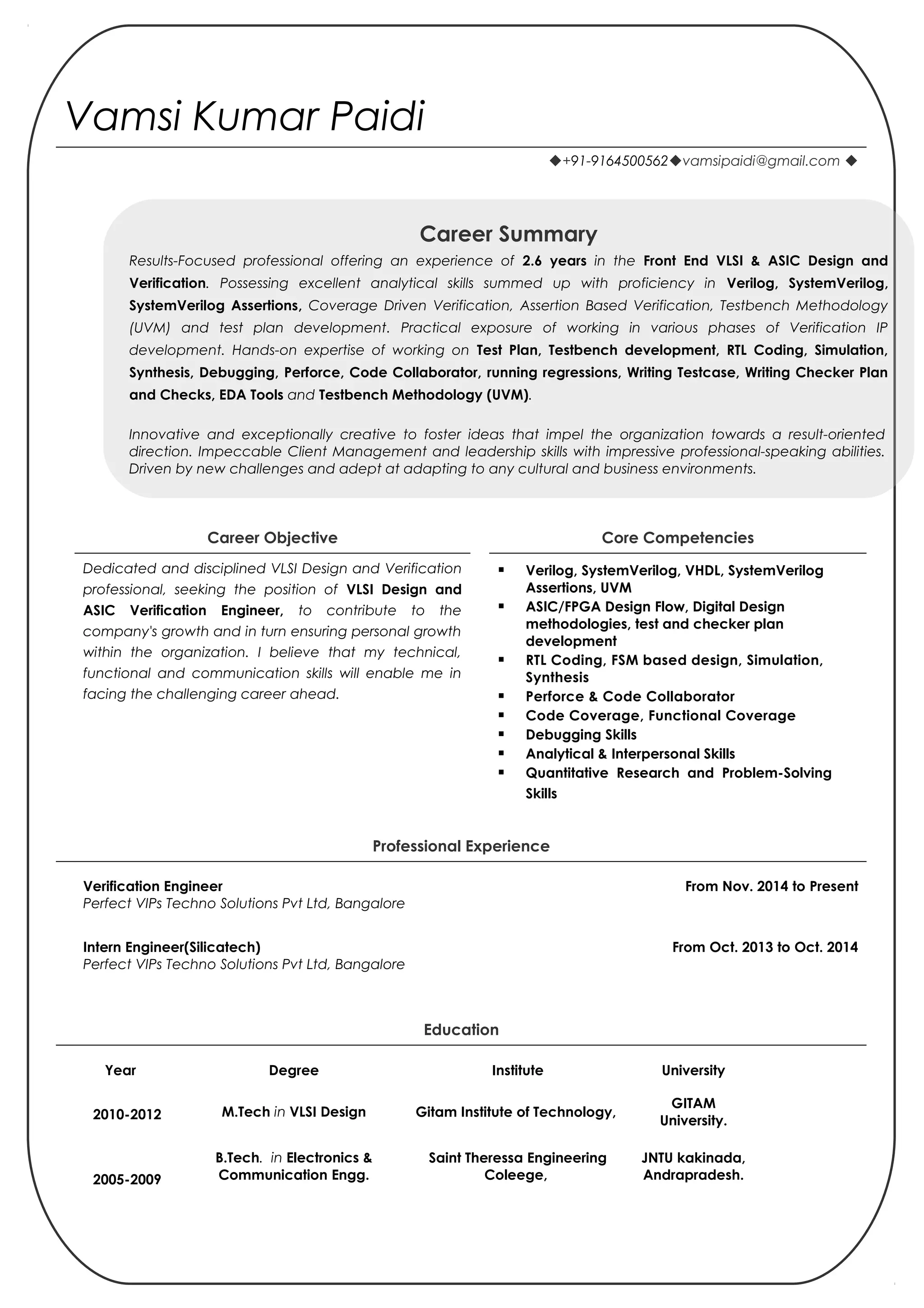 Resume_NIT | DOC | Computer Software and Applications | Computing