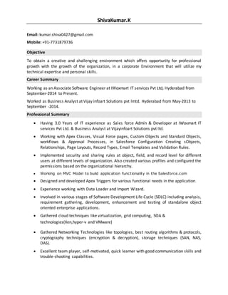 Shivakumar_Salesforce | PDF