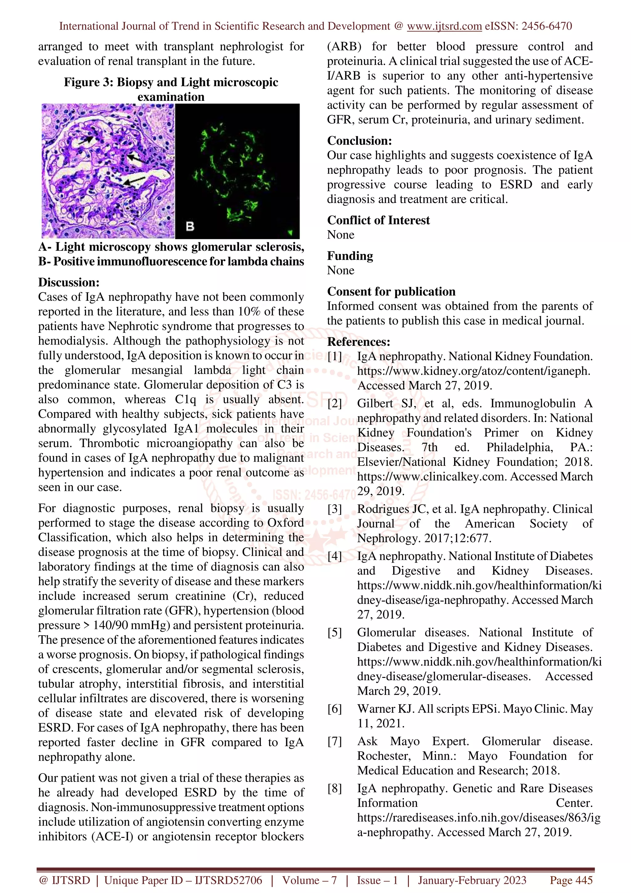IgA Nephropathy Burgers Disease Case Report | PDF