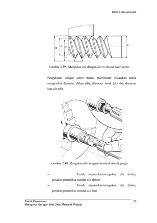 mengukur dengan alat ukur mekanik presisi | DOC