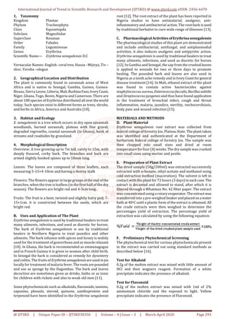 Phytochemical Screening and Review of the Pharmacological Importance of ...