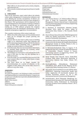 Safety Assessment in Construction Projects | PDF