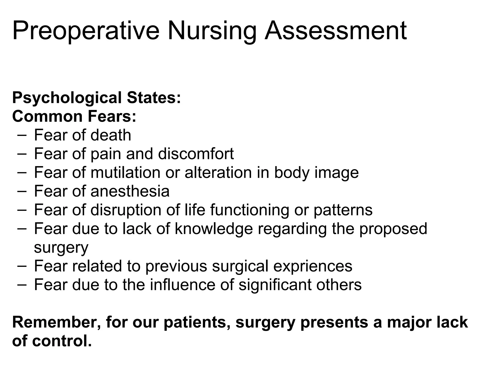 perioperative nursing care | PPT