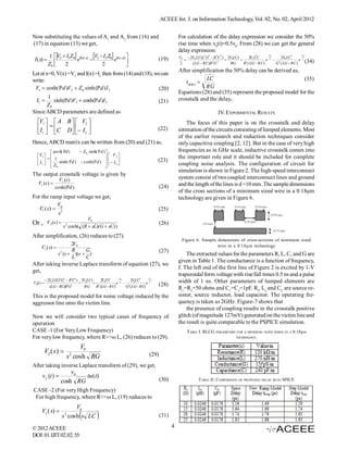 Modelling of Crosstalk and Delay for Distributed RLCG On-Chip Interconnects For Ramp Input | PDF ...