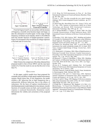 Modelling of Crosstalk and Delay for Distributed RLCG On-Chip ...