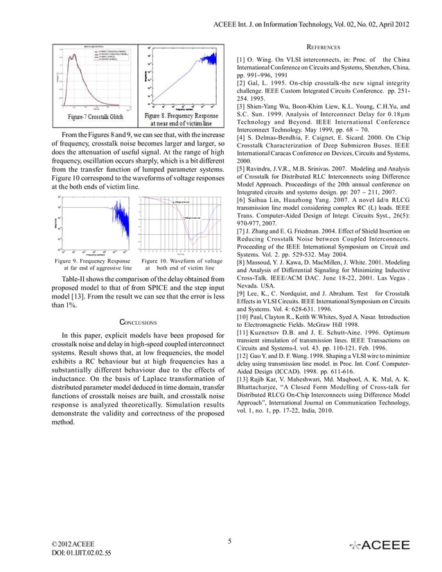 Modelling of Crosstalk and Delay for Distributed RLCG On-Chip Interconnects For Ramp Input | PDF
