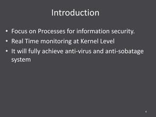 Real Time Malware Defense System in LINUX | PPT