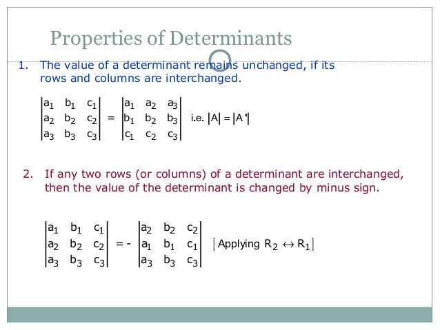matrices and determinantes