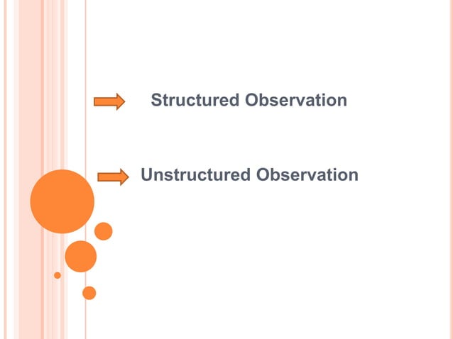Structured Observation Unstructured Observation