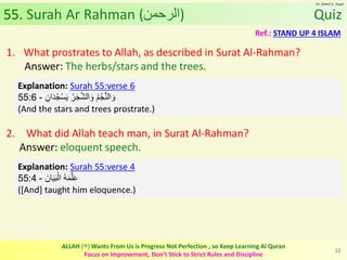 Al Quran (Chapter 55): Surah Ar Rahman [The Beneficent] | PDF